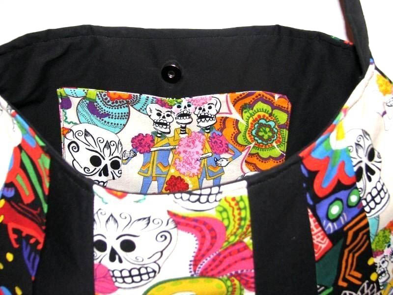 Los Novios Skeletons Mexican Style Large Hobo Punk Goth Pyschobilly Bag ...